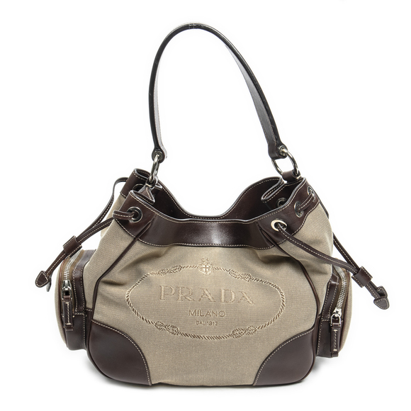 Prada | Bags | Prada Jacquard Side Pocket Hobo | Poshmark